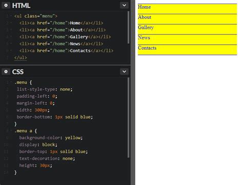 Как сделать навигационное меню — учебник Css