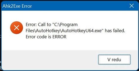 ahk2exe error autohotkey