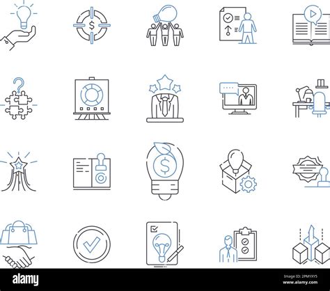 Marketing And Concept Outline Icons Collection Marketing Concept