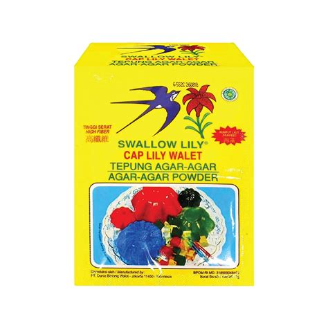 Swallow Lily Agar White 12 Pcs X 7gr Goorita