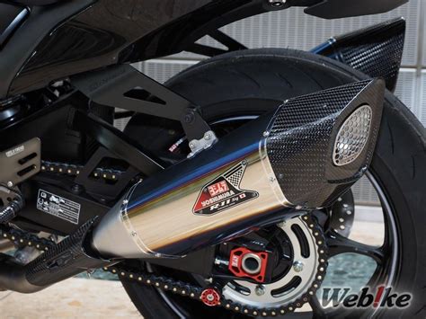 Yoshimura의 풀 엑츄에이터 2개가 장착되어 있는 하야부사 데모카 신작 바 엔드 등도 주목 Webike Magazine