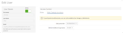 configuring log sources for users data jurisdictions and dashboard