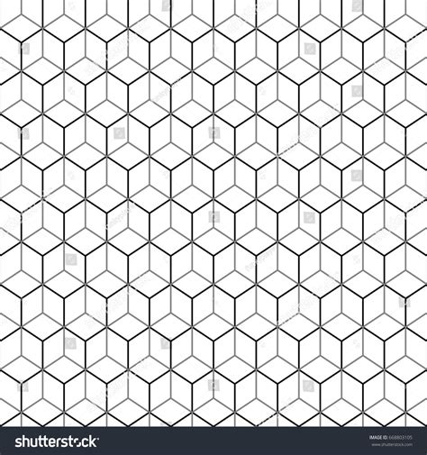 Repeated Color Interlocking Polygons Tessellation On Stock Vector 668803105 Shutterstock