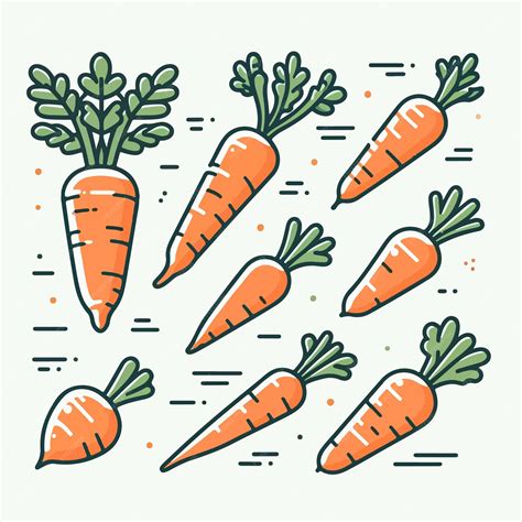 Premium Vector Vector Set Of Carrots With Flat Design Style