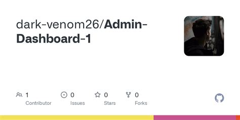 GitHub Dark Venom26 Admin Dashboard 1