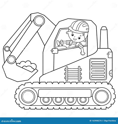 Excavator Construction Tool Logo Cartoon Vector