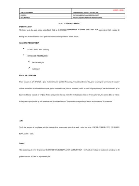 Audit Follow Up Report Pdf Audit Auditors Report