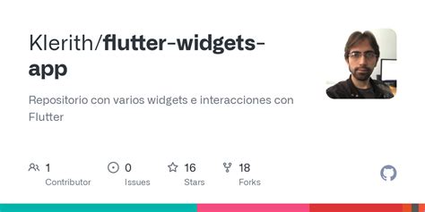 github klerith flutter widgets app repositorio con varios widgets e