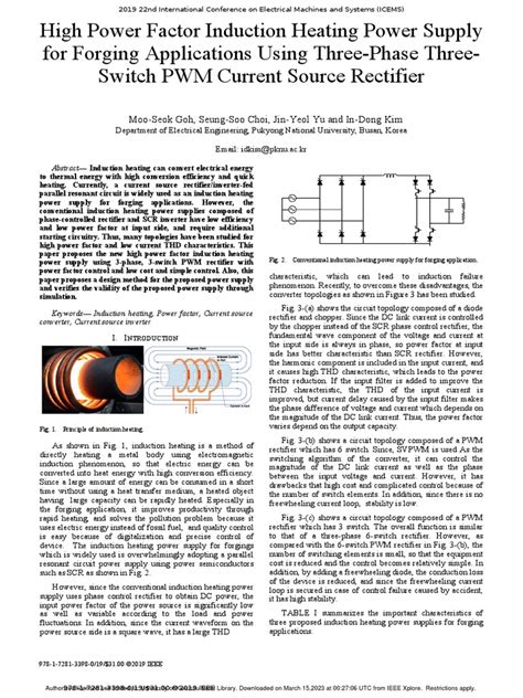 High Power Factor Induction Heating Power Supply For Forging