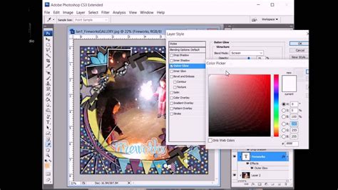 Photoshop Tutorial How To Create An Outer Glow Effect YouTube