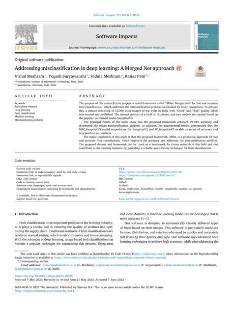 Pdf Addressing Misclassification In Deep Learning A Merged Net Approach