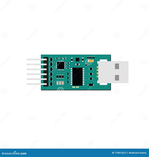 DIY Electronic Usb Uart Board Stock Vector Illustration Of Computer Device 77891623