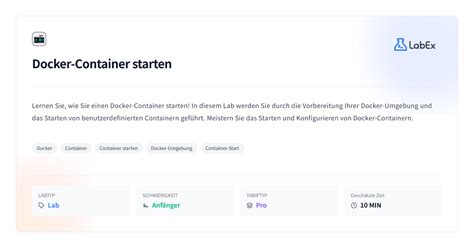 Docker Container Starten Labex