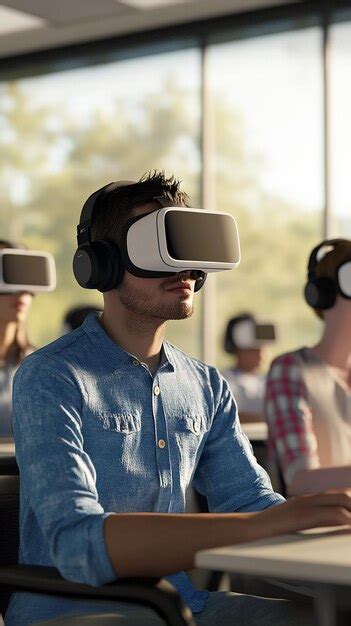 Virtual Reality Coding Classroom For Immersive Learning Premium Ai Generated Image