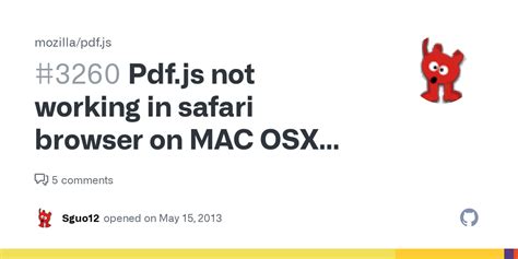 Pdfjs Not Working In Safari Browser On Mac Osx 1082 Safari Version 601 · Issue 3260