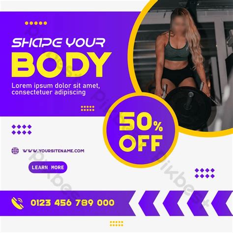 소셜 미디어 게시물 템플릿 편집 가능한 최소 사각형 배너 Png Eps 무료 다운로드 Pikbest