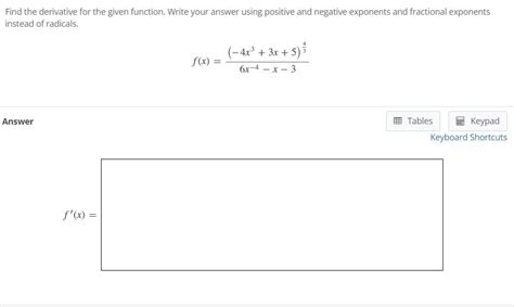 Solved Find The Derivative For The Given Function Write Chegg