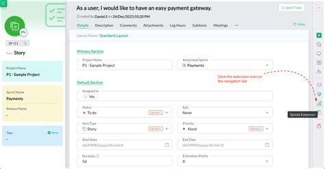 widgets zoho sprints extension developer guide