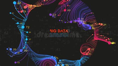 Data Sorting Big Data Analytics Stream Information Classification Stock Vector Illustration