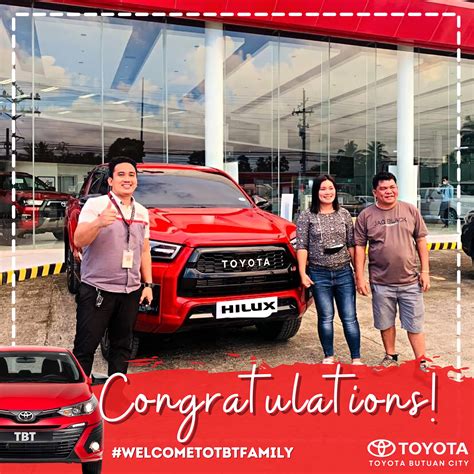 Congratulations On Your New Toyota Toyota Butuan City
