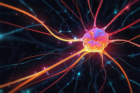 Digital Illustration Of Active Neuron Firing Within A Neural Network
