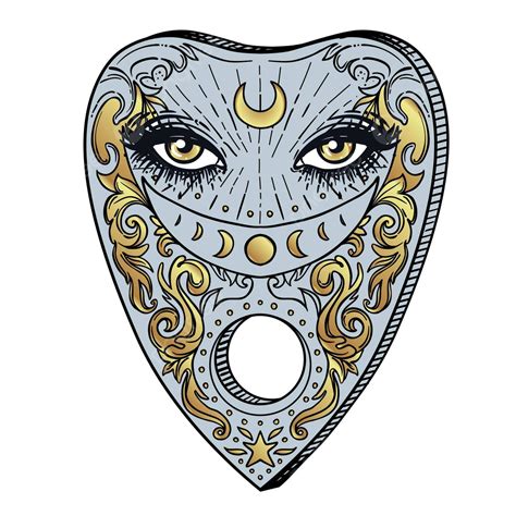 Ouija Board Planchette Drawing Planchette Intricate Planchette For