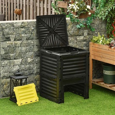 Dropship 300l Garden Compost Bin With 48 Vents Yellow To Sell Online At