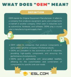 OEM Meaning What Does OEM Stand For ESL