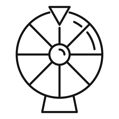 Lucky Wheel Icon Outline Vector Lottery Game 14694349 Vector Art At Vecteezy