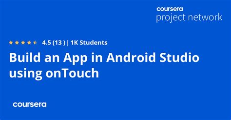 Build An App In Android Studio Using OnTouch Coursya