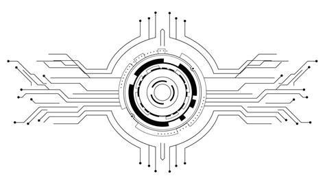 Circular Technology Interfaceabstract Tech Circuithud Element Design
