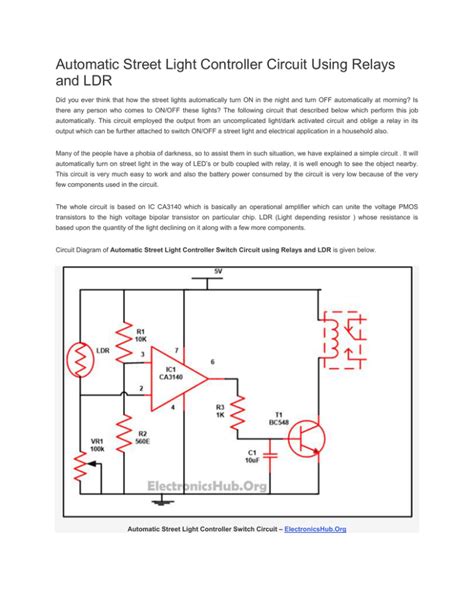 Ldr Circuit Diagram With Relay Ldr Circuit Diagram With Relay