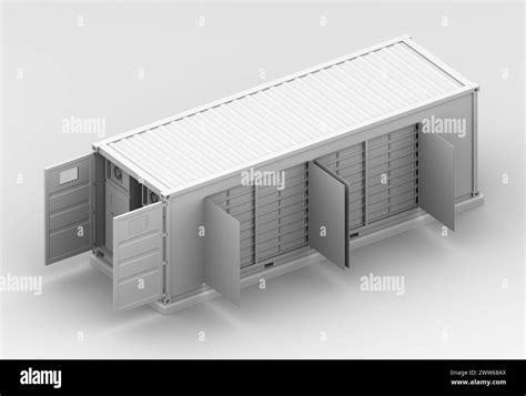 Clay Rendering Of Containerized Battery Energy Storage System