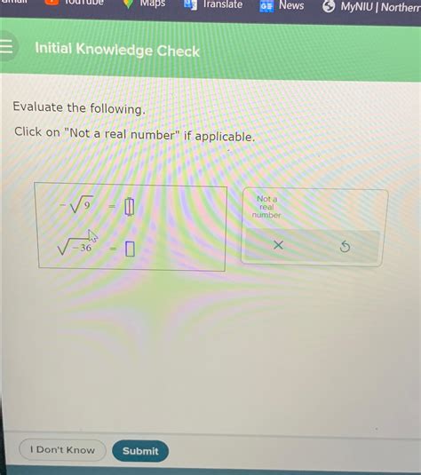 Solved Initial Knowledge Checkevaluate The Followingclick