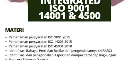 Integrated Iso 9001 14001 And 45001 Serasan Cipta Abadi