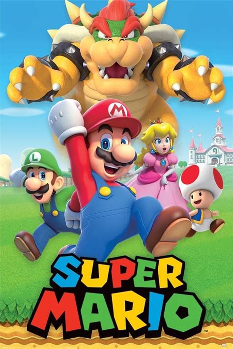Super Mario Gaming Poster Mario Luigi And Friends Size