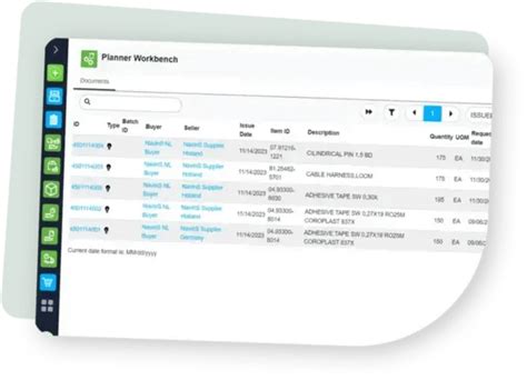 Planner Workbench App Supplier Portal