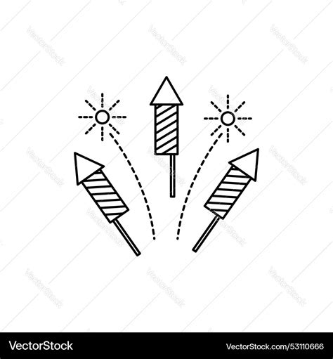 Fireworks Icon Royalty Free Vector Image Vectorstock