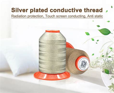 Conductive Sewing Thread Silver Plated Anti Static Conductive Embroidery Thread Anti Static