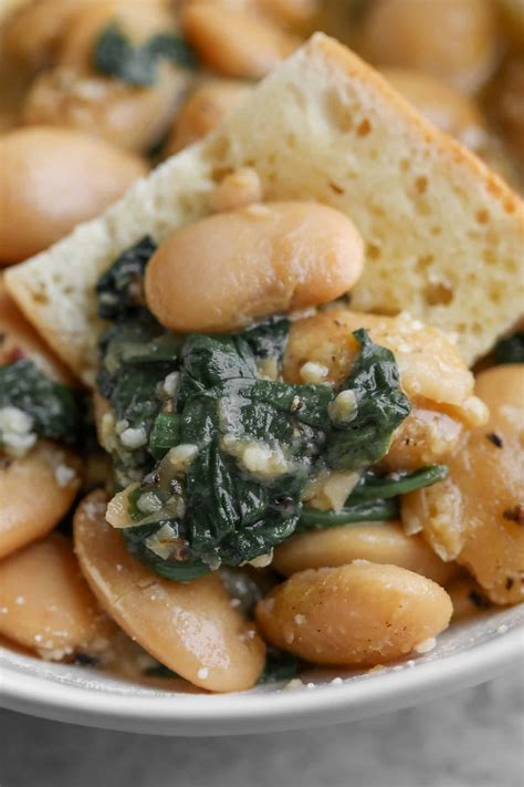 Brothy Gigante Beans With Spinach Delish Knowledge