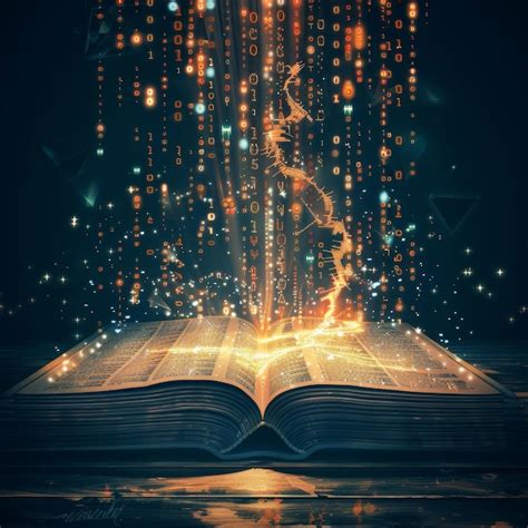 Enchanted Digital Book of Mystical Knowledge | Premium AI-generated image