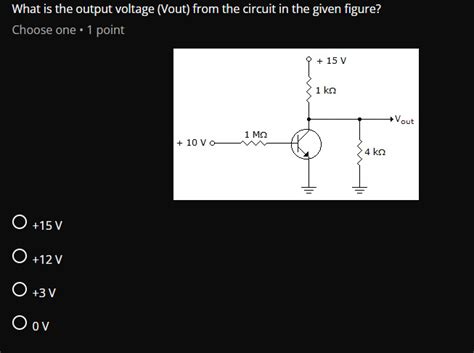 What Is The Output Voltage Vout From The Ci Solvely
