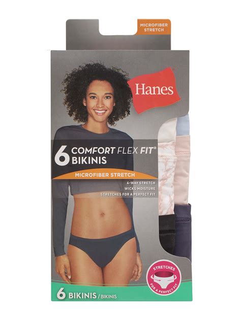 Hanes Womens Comfort Flex Fit Stretch Microfiber Bikini Underwear 6