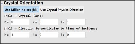 Input Parameters Shaarp
