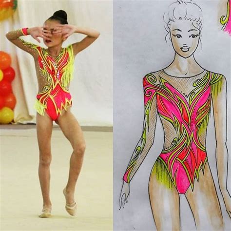 Купальник для художественной гимнастики выполнен по моему эскизу🤗 артларионова Гимнастика