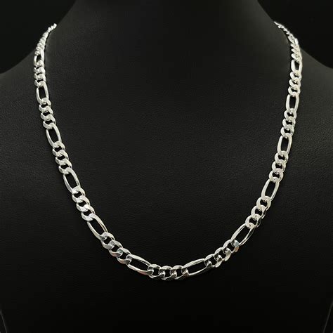 55mm Sterling Silver Classic Figaro Chain Imbued