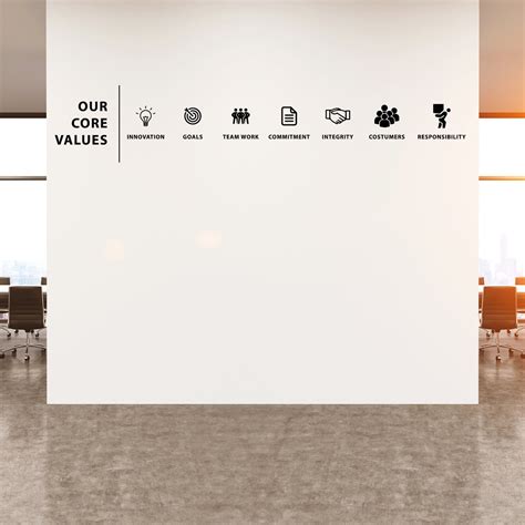 Customizable Core Values Decal Business Values Custom Sign Etsy