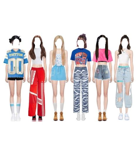 6 Member Kpop Outfit Roupas Kpop Looks Legging Roupas