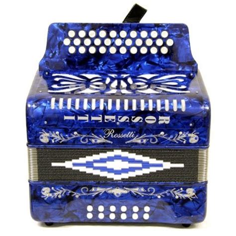 Diatonic Button Accordion ROW Blue NEW Accordion