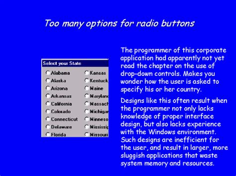 Too Many Options For Radio Buttons